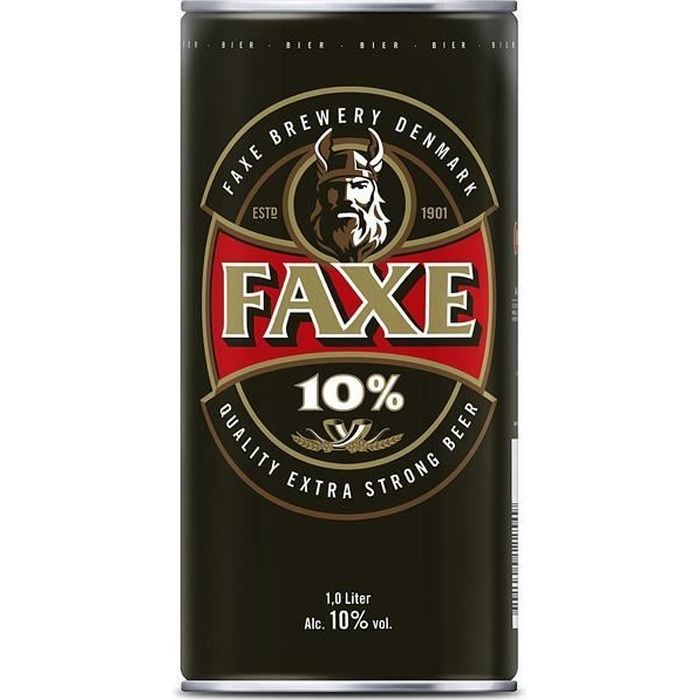 Faxe Danish Extra Strong Beer bière 10% vol. 12 x 1l - La cave Cdiscount