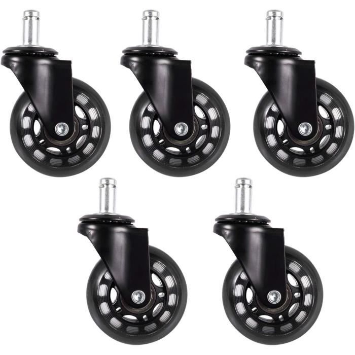 Roulette de chaise de bureau Style de Roue Roulette de remplacement (2 ...