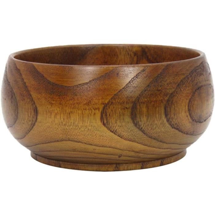 Bol de Service de Style Japonais,Saladier en Bois Naturel Jujube Riz ...