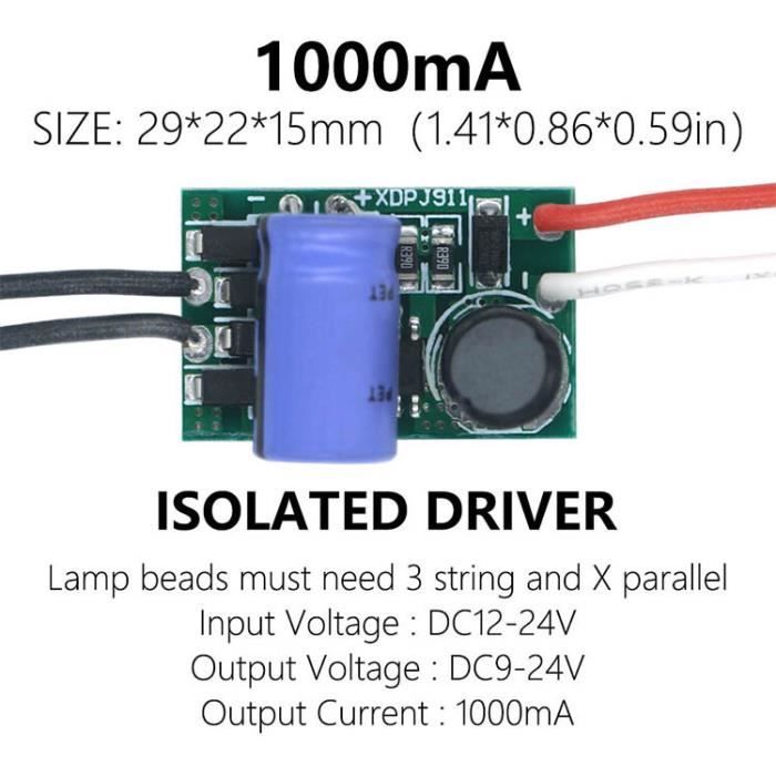 Transformateur d'éclairage,Pilote LED DC,3x3W,3x4W,10W,12W,pour alimentation électrique ...