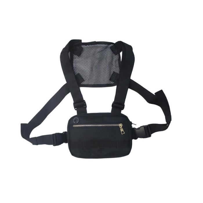 La couleur noire Sac à bandoulière tactique réglable pour hommes ...