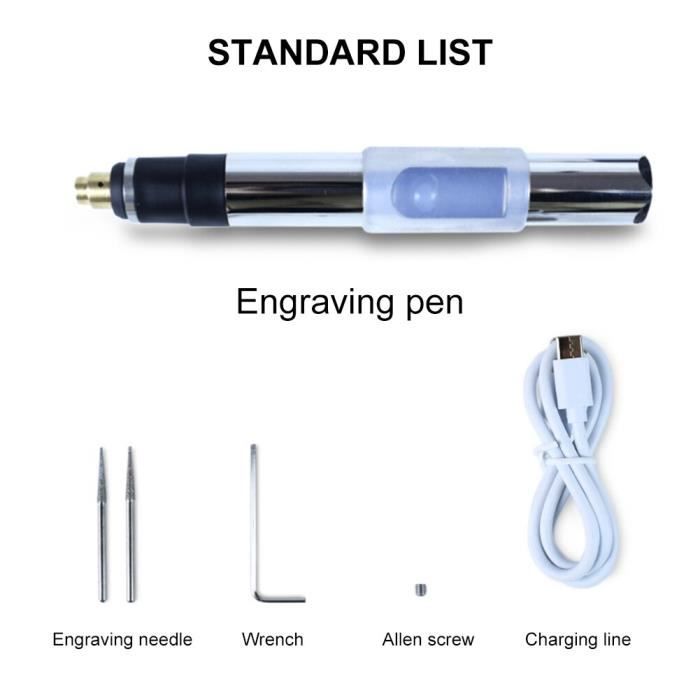 Mini Stylo À Graver Électrique Sans Fil Rechargeable 3 Vitesses ...