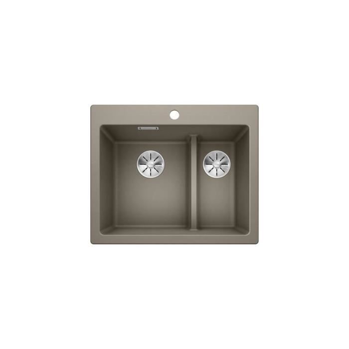 Évier BLANCO PLEON SPLIT TARTUFO MANU EL - 1 Bac et demi - Granit - A ...