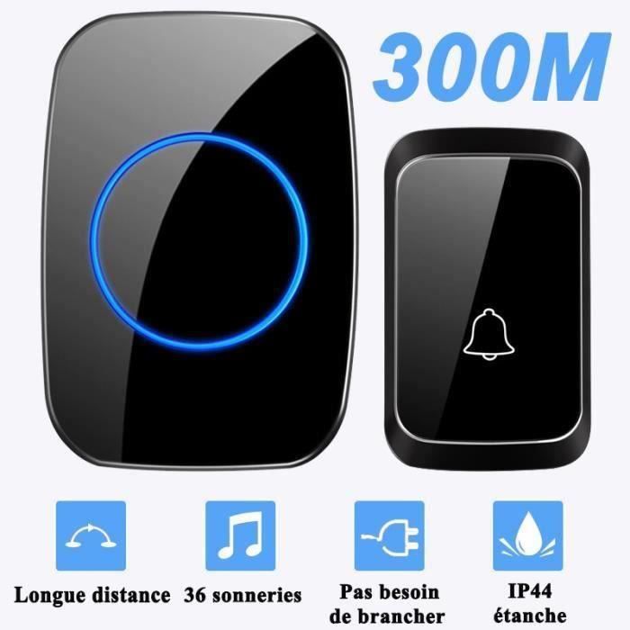 Star-300M Sonnette Sans Fil extérieur Étanche IP44 1 emetteur 1 ...
