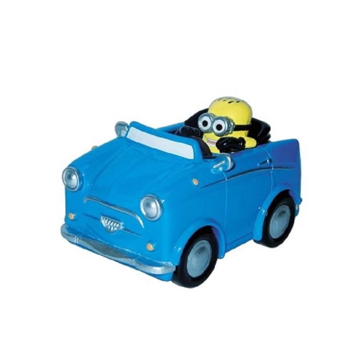 Minions Despicable Me - Minion Stuart in cARS BLUE Ech.1/43 * 7 a 8 cm ...