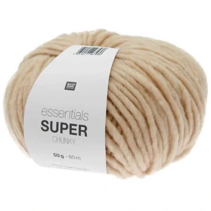 Laine - RICO DESIGN - Essentials Super Chunky - 50g - 50% laine - Ecru ...