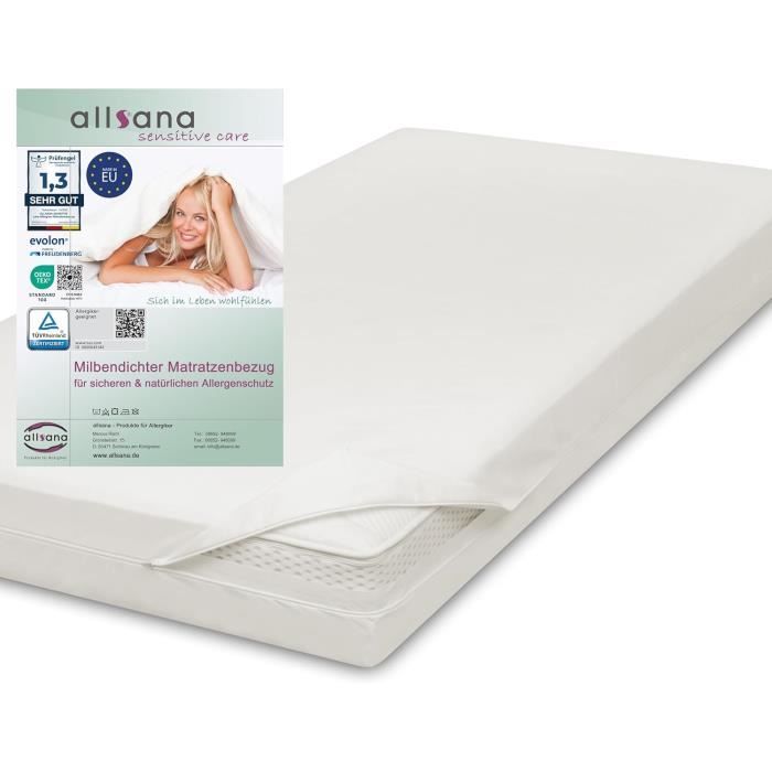 Housse De Matelas Hypoallergénique 160 X 200 X 20 Cm|Parure De Lit Anti ...