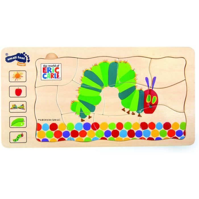Puzzle à étages " la chenille qui fait des trous" en bois - Cdiscount ...