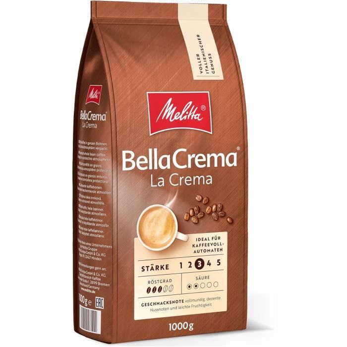 Melitta BellaCrema La Crema Grains de café entiers 1 kg, non moulus ...