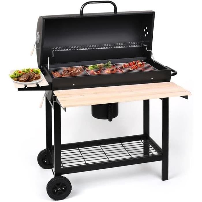 OneConcept GQ5-Beefbutler Grill à charbon de bois, Fumoir, Cuisson ...