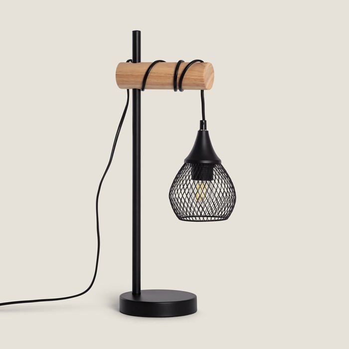 Lampe à Poser Monah WiFi avec Variateur Noir - Cdiscount Maison