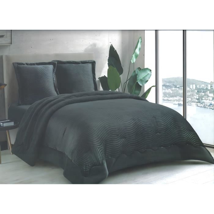 Couvre-lit Double face Sherpa – Lit 2 places – 3 pièces (220x240cm ...