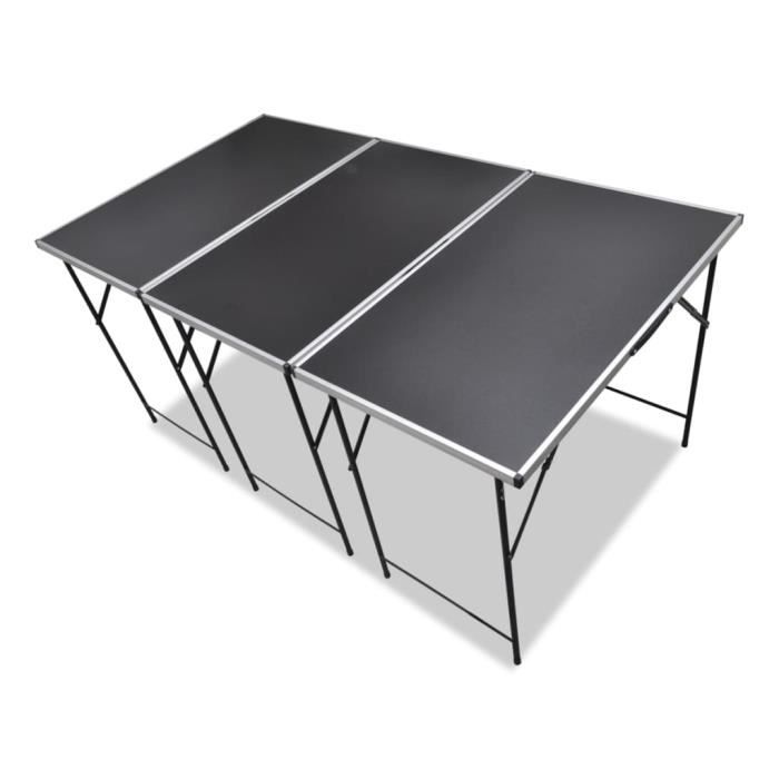 LAC Tables pliantes Table à coller 3 pcs Pliable 100 x 60 x 3 cm ...