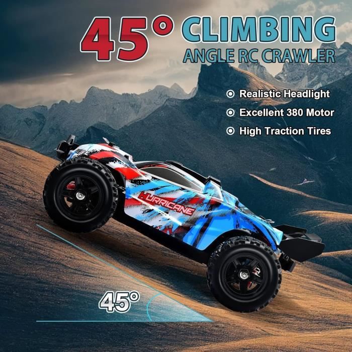 Voiture 50km/h Voiture Télécommandée 4x4 Lischwert 1:18 - 50km/h - 2 Batteries - 40min Autonomie ...