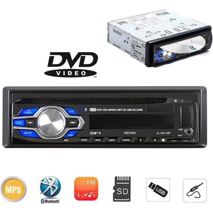 Lecteur Dvd Autoradio Dvd Vcd Cd Mp3 Bluetooth Auto Car Audio Stéréo ...