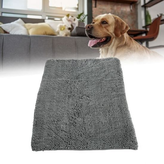 Atyhao Tapis de boue Chenille chien Dog Chenille Mud Mat Absorption d ...