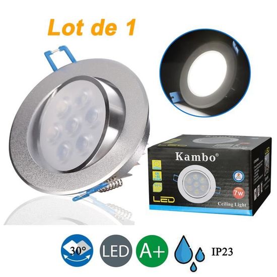 Led Encastrables Kambo Spots 7w Blanc Froid 6000k30°orientable