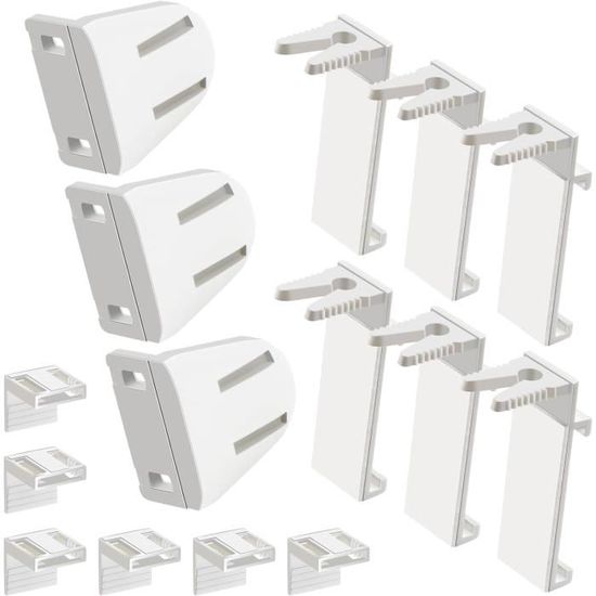 Fixation Store Sans Percage 6 Pièces Accessoires pour Rideaux et Stores ...