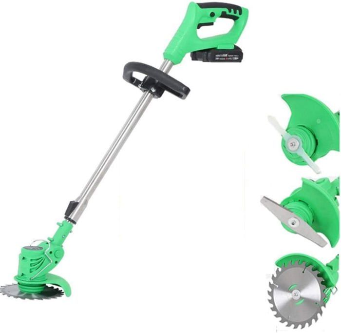 Coupe-Bordure sans Fil avec 3 Lames Coupe-Herbe électrique Tondeuse à Gazon Teles Weed Parks ...