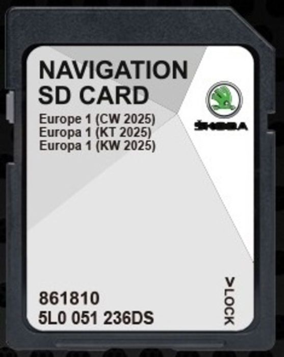 Carte SD Navigation GPS Europe - v20 ECE 2025 - 5L0051236DS - compatible avec SKODA - Amundsen ...
