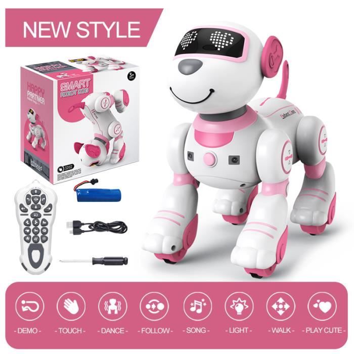 Gris clair-Robot électronique RC drôle pour enfants, chien cascadeur ...