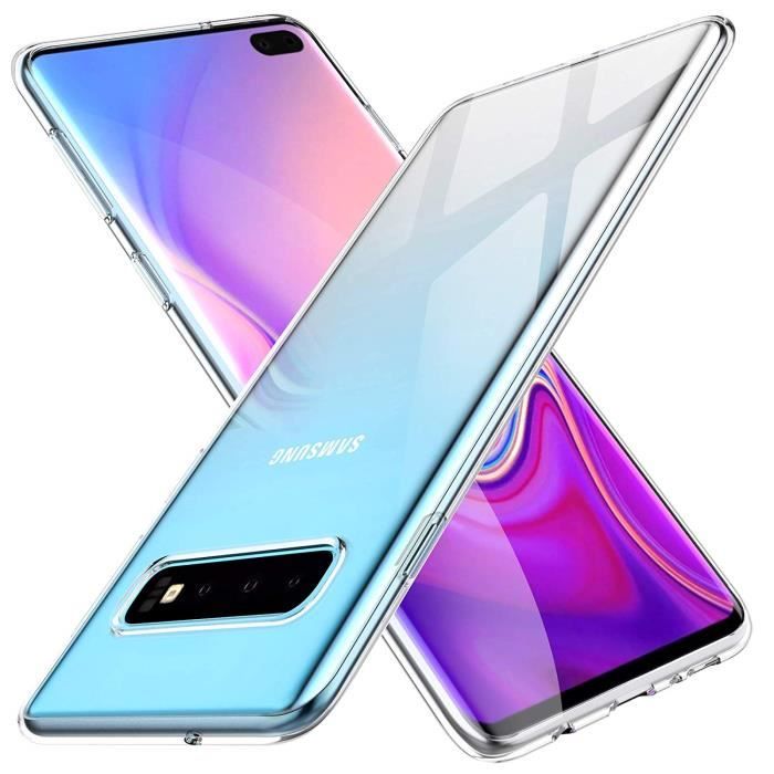 Alpexe Coque Galaxy S10 PLUS- S10 +, Etui Transparent Silicone TPU ...