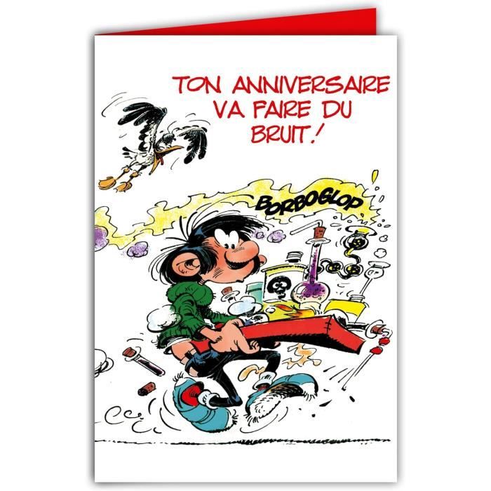 Gaston Lagaffe Carte Bon Anniversaire Chimiste Potion Magique Elixir De ...