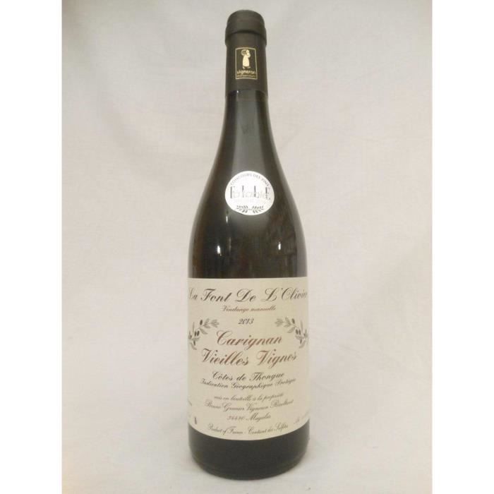 IGP Côtes de Thongue domaine la font de l'olivier vieilles vignes rouge ...