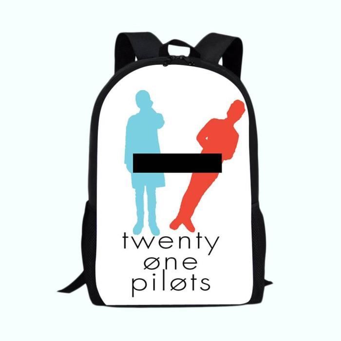 WHEREISART Twenty one pilots Print School Bags Backpacks Rucksack Black ...