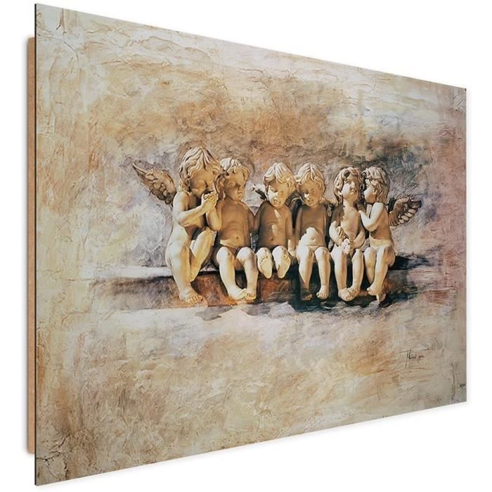 . tableau panneau decoration murale anges deco panel, taille: 80x60 cm ...
