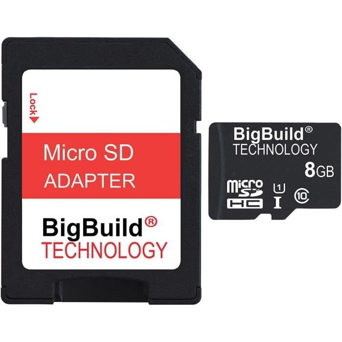 Bigbuild Technology 8Go Ultra Rapide Class 10 80Mo-S Microsd Sdhc Carte ... Bigbuild Technology 8Go Ultra Rapide Class 10 80Mo-S Microsd Sdhc Carte ...