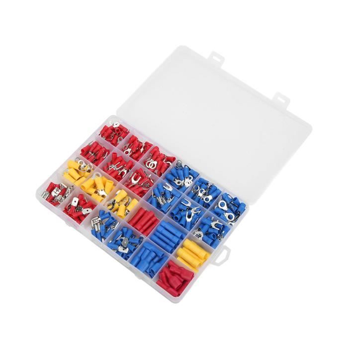 EJ.life cosses à sertir 373 pièces/boîte bornes de fil électrique Kit de connecteurs à sertir de ...