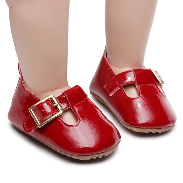 Tout-petit enfants bébé fille en cuir verni mignon première promenade ...