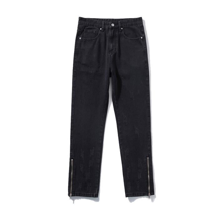 Hommes Sport Jogging Large évasé Streetwear Classique Jeans Pantalon ...