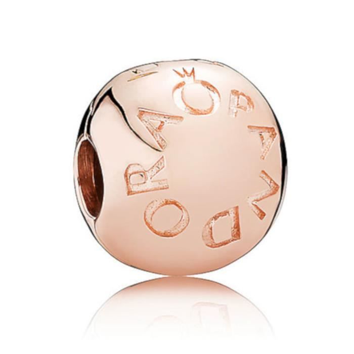 Charm - PANDORA - Clip Pandora - Argent 925 - Rose - Infini Rose ...