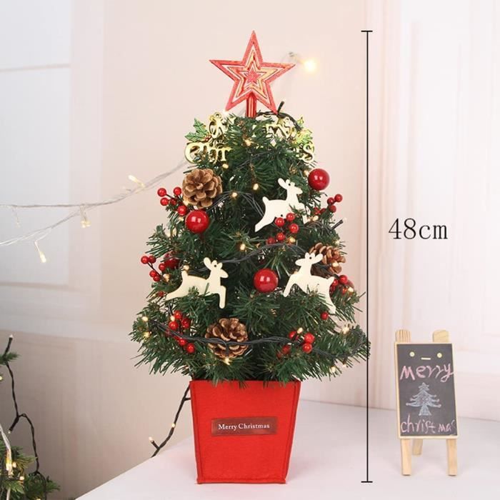 Sapins de Noel Artificiel,Mini Sapin de Noel de Table,avec LED ...