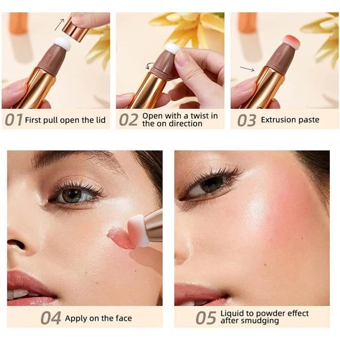 Blush Versatile Blush Highlighter Stick Creme 3 en 1 Couleur Blanc Texture Cremeuse Cdiscount Au quotidien