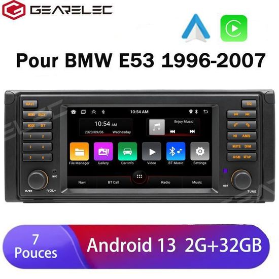 GEARELEC Autoradio pour BMW E53 1996-2007 avec Carplay Android Auto 7 ...