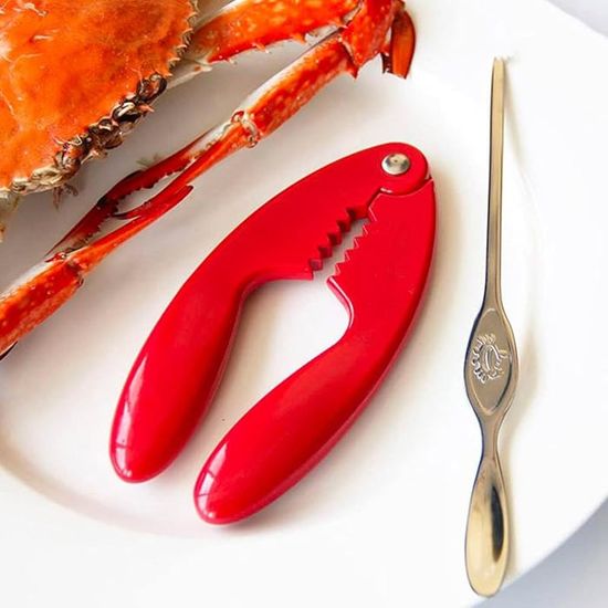 Pince à éplucher homard en métal 23x10x1,5 cm, rouge, pour crustacés ...