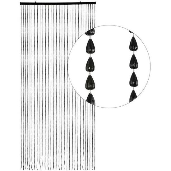 Dv0264- Rideau De Porte Gouttes, Noir 90 X 200 Cm[H2493] - Cdiscount Maison
