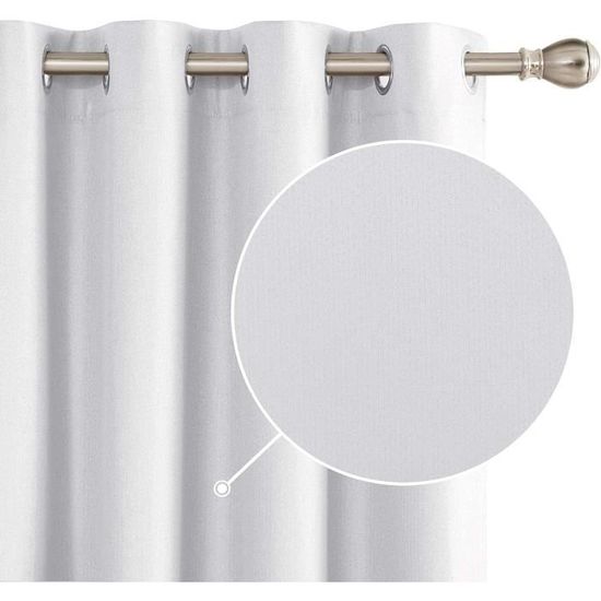 Deconovo Lot de 2 Rideaux Occultants Isolants Thermique, Phonique Epais ...