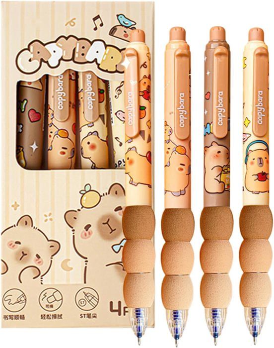 Stylos Capybara, 4 Stylos À Gel Effaçables, Stylo Capybara Mignon Stylo ...