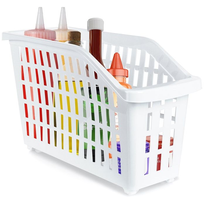 VILDE Conteneur de rangement sur roulettes 13L - Plastique durable ...
