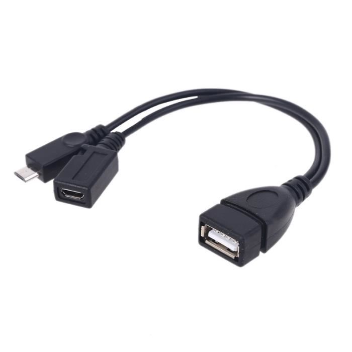 4NB103146-Câble adaptateur Micro USB vers USB 2.0 OTG, pour Amazon Fire ...