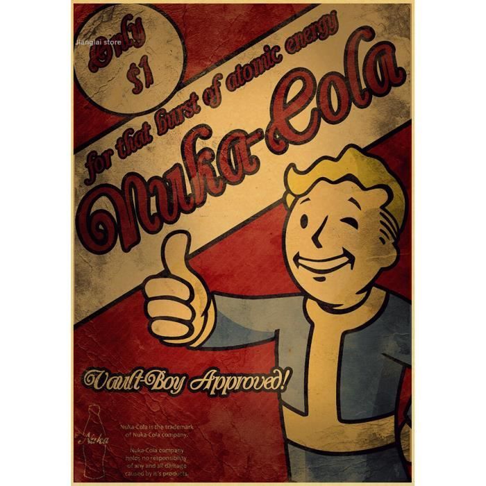 Affiche de jeu Kraft de Fallout 3-4,décoration d'ameublement,dessin de ...