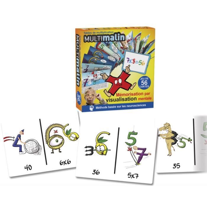 Multimalin jeu de cartes tout en un tables de multiplication ...