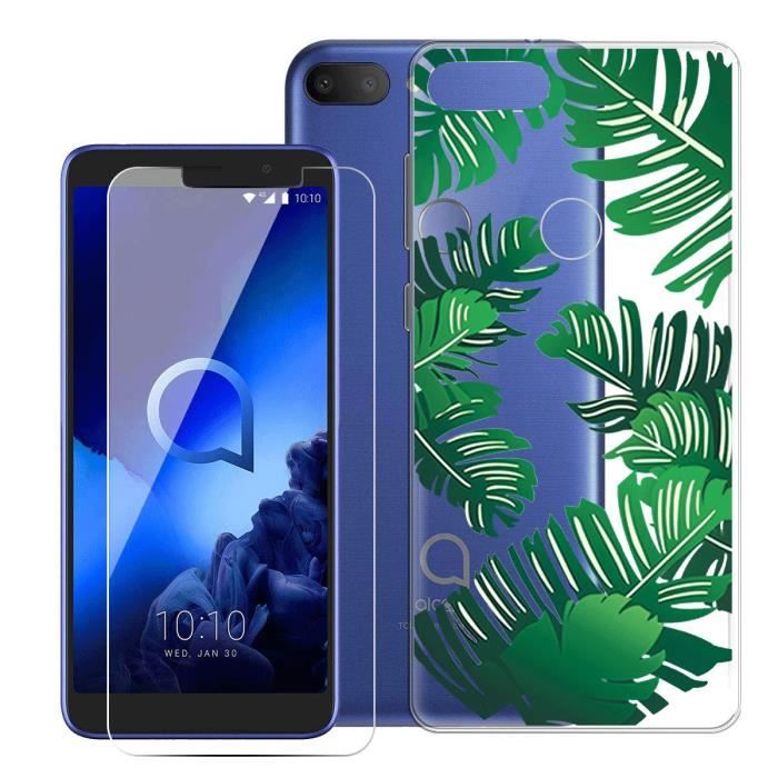 Coque Alcatel 1s 2019 Transparent+ Verre trempé Protection écran ...