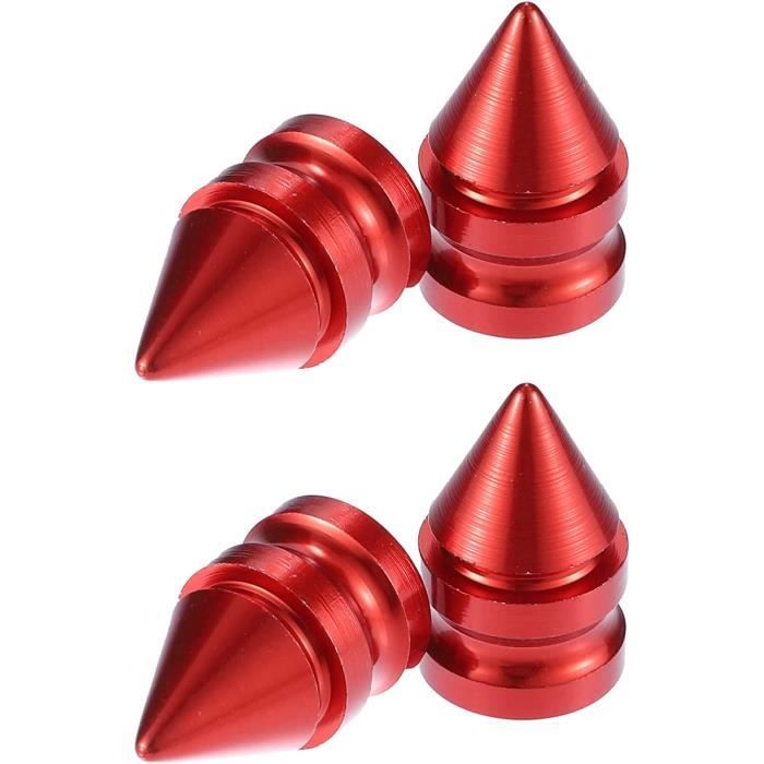 Absopro 4pcs Rouge Voiture Impale Pneu Vanne Tige Capuchon Roue Jantes ...