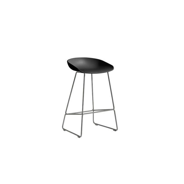 Tabourets de bar - HAY - About a Stool AAS38 - noir - acier inoxydable ...