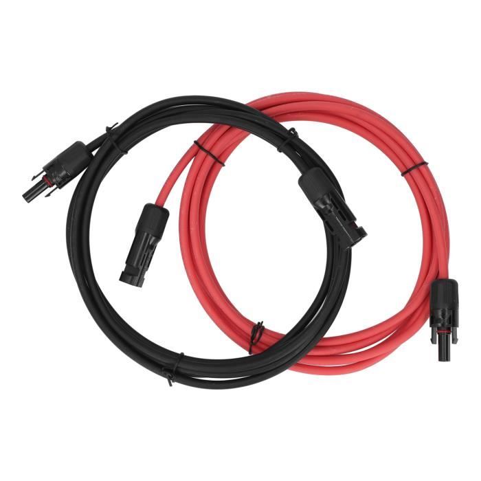 HURRISE câble solaire 10AWG Câble de Panneau Solaire, Câble d'extension ...